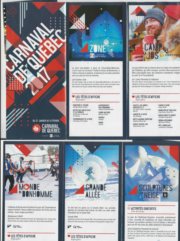 Carnaval de Quebec Brochure 2017 | PDF