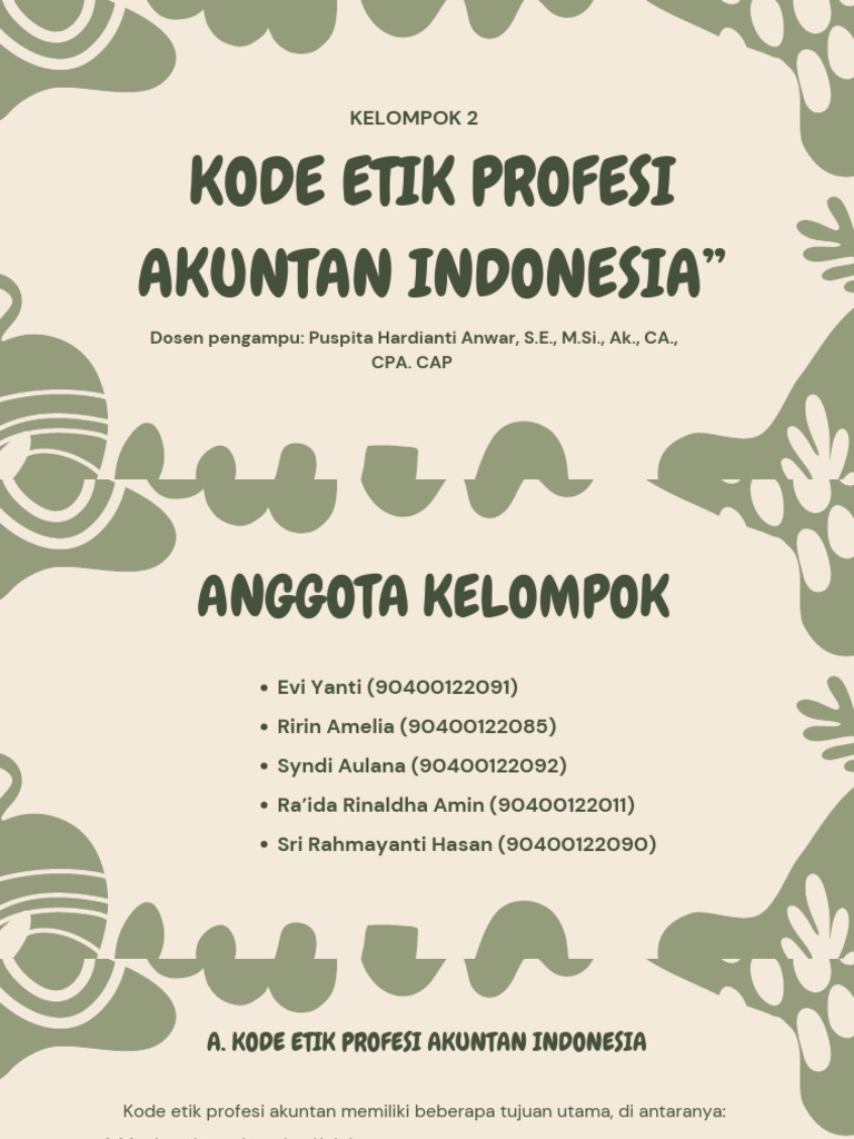 KLP 2 - Kode Etik Profesi Akuntan Indonesia | PDF