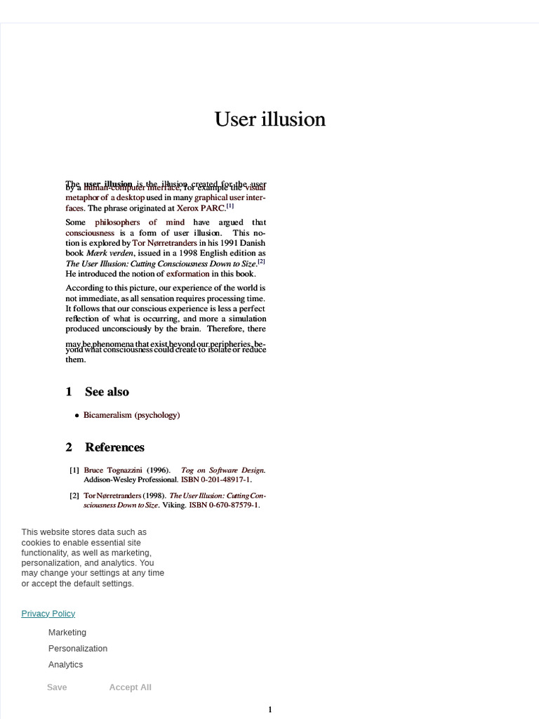 PDF User Illusion Compress | PDF | Computing | Psychological Concepts