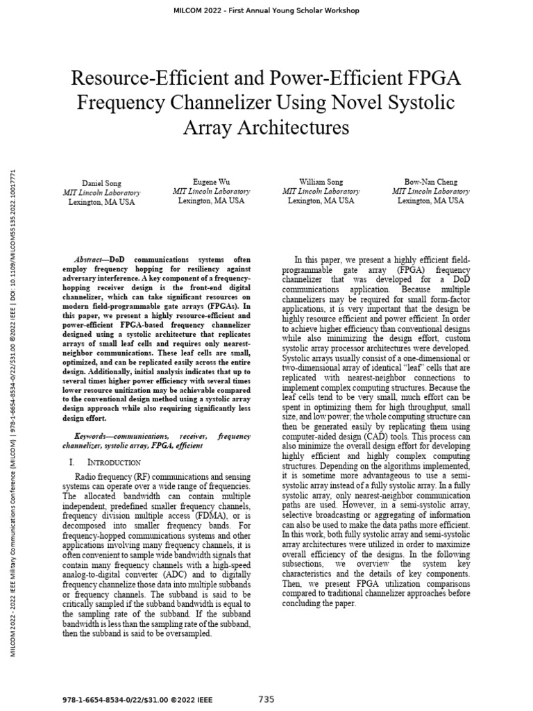Resource-Efficient and Power-Efficient FPGA Frequency Channelizer Using ...