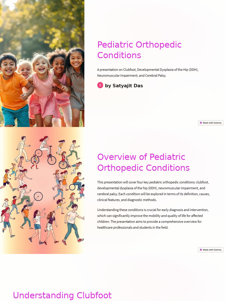 Pediatric Orthopedic Conditions | PDF | Cerebral Palsy | Diseases And ...