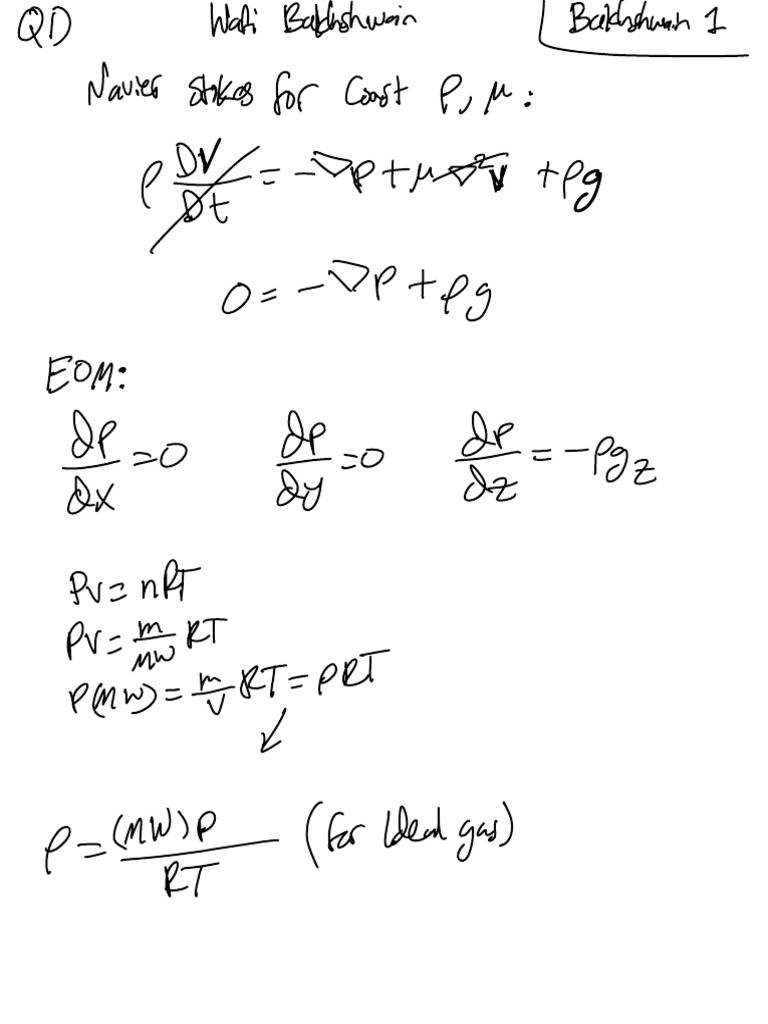 Cbe 320 HW 5 | PDF | Mechanics | Differential Equations