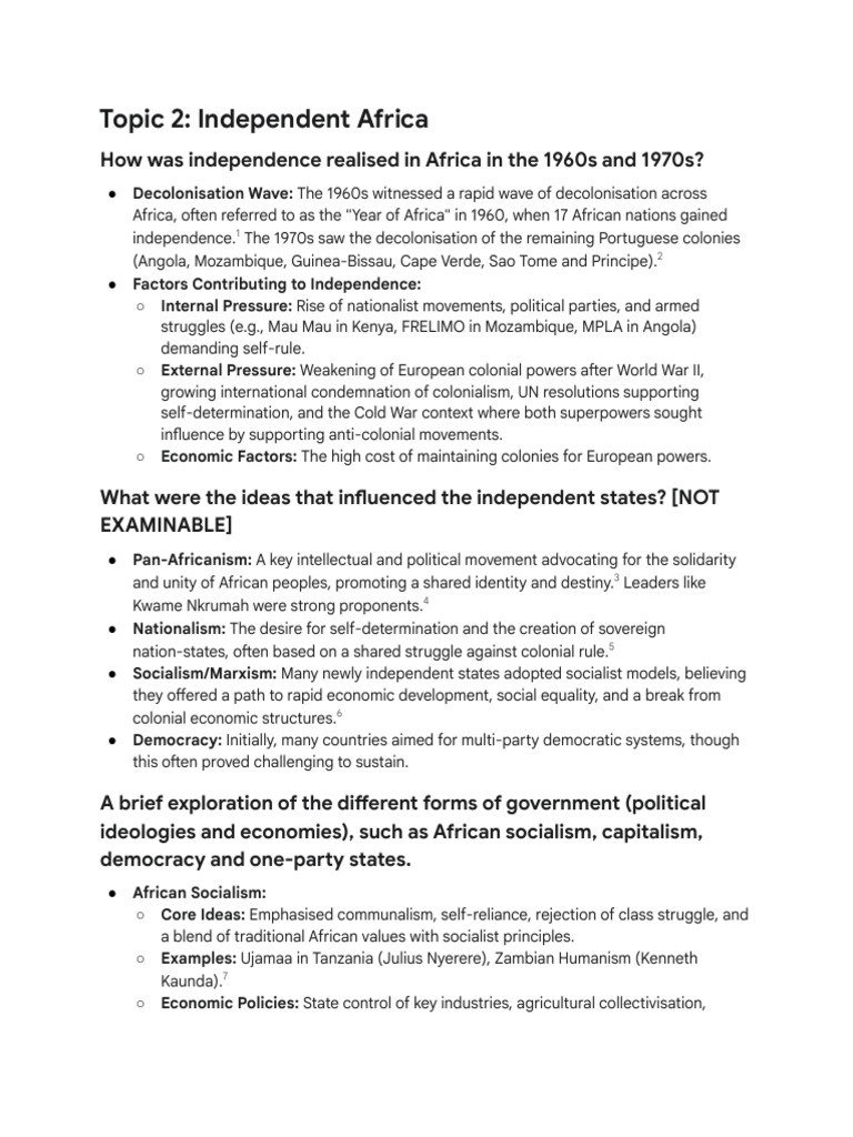Africa's Independence in the 1960s-70s | PDF | Unita