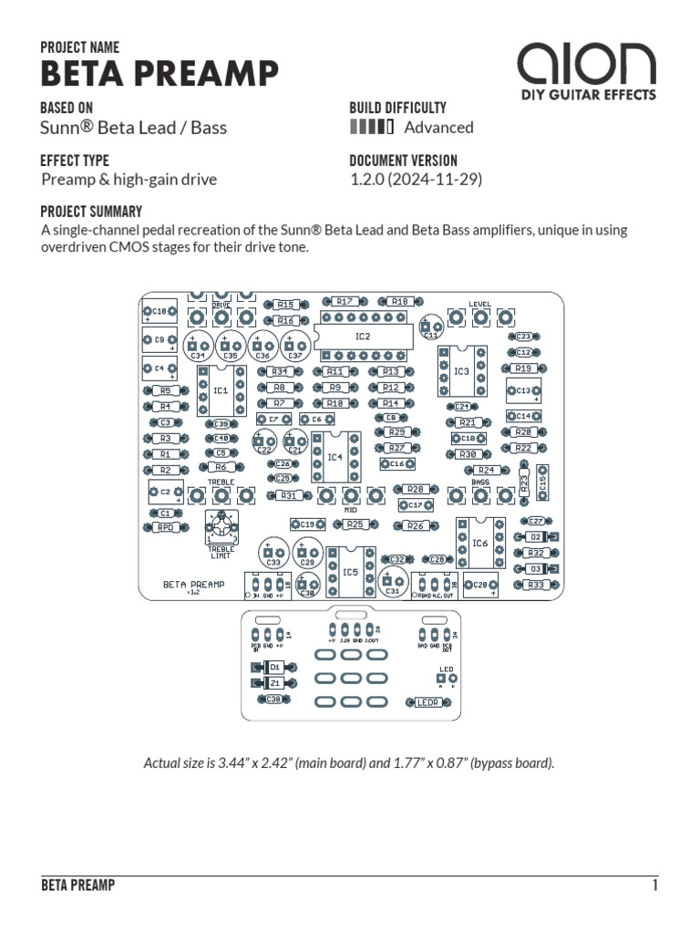 Sunn Beta Preamp DIY Guide | PDF | Amplifier | Computer Engineering
