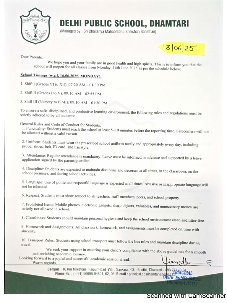 School Re-Opening Notice | PDF