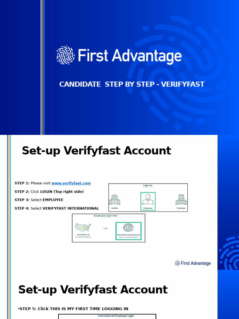 Employee Step by Step - Verifyfast | PDF