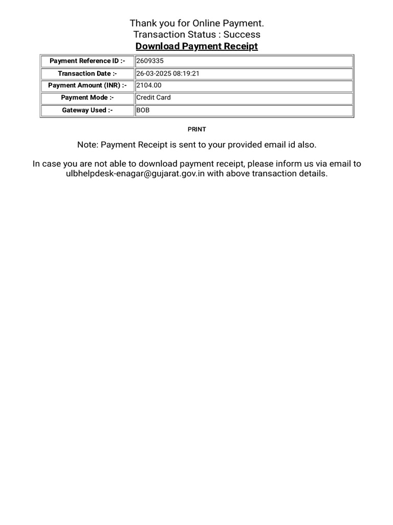 DigiGov Payment Receipt Confirmation | PDF