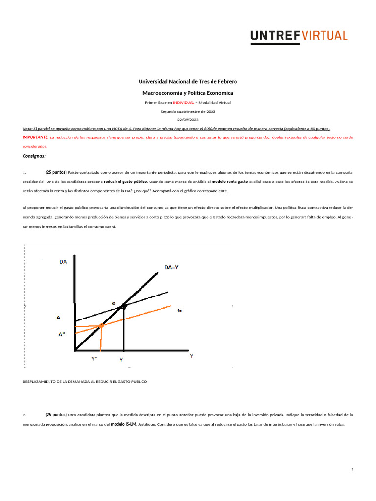 UV PrimerParcial SeccionADesarrollar 22.09.2023-Mendiburo | PDF | Precios | Inflación