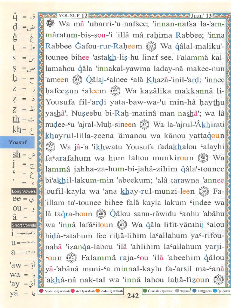 The Holy Quran Transliteration Juz 13 | PDF