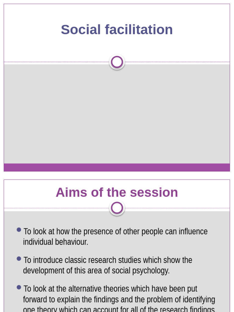 Lecture 2. Social Facilitation | PDF | Psychological Concepts ...