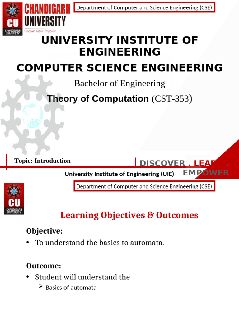 Introduction to Automata Theory | PDF | Theory Of Computation ...