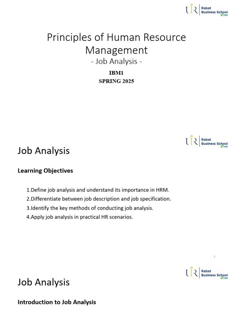 PHRM_IBM1_20205 - Job Analysis | PDF | Human Resource Management ...
