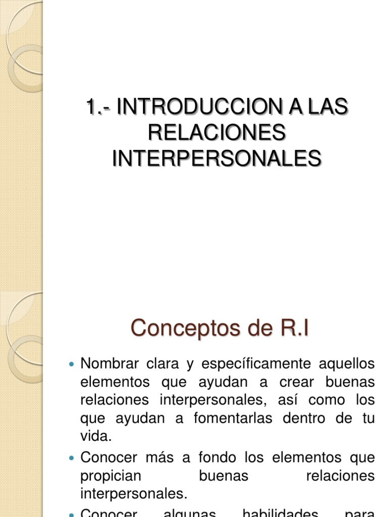 Presentacion Relaciones Interpersonales | PDF | Autoestima | Motivación