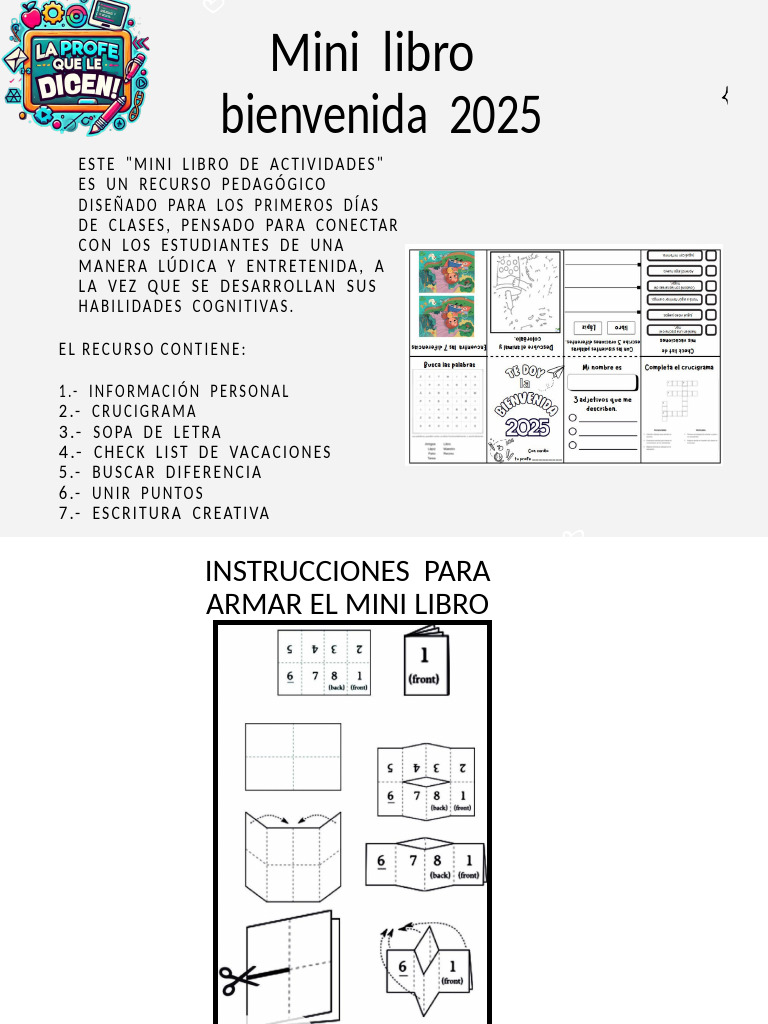 Mini Libro de Actividades Lúdicas | PDF
