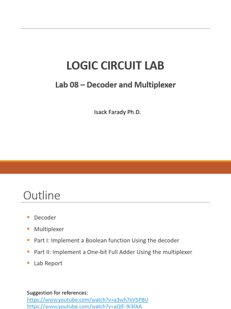 08-Decoder and Multiplexer | PDF | Mathematical Logic | Electrical Circuits