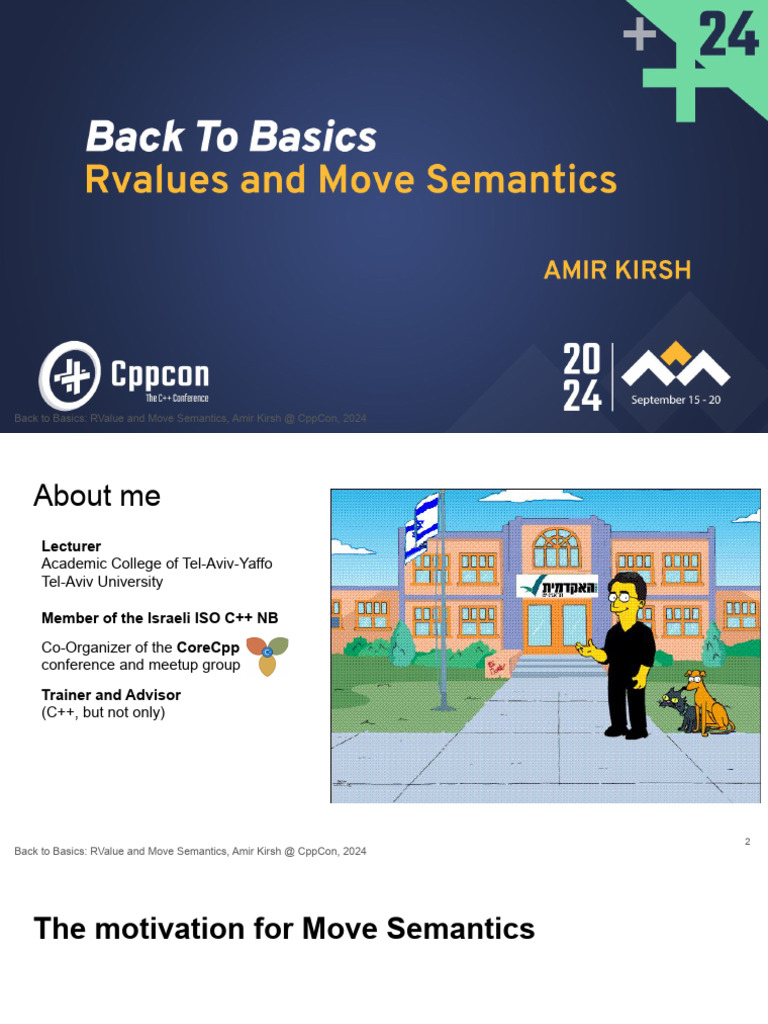 Back To Basics Rvalues and Move Semantics | PDF | Constructor (Object Oriented Programming ...