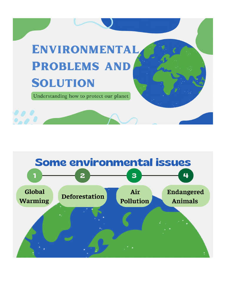 Environmental Problems and Solution (World) | PDF