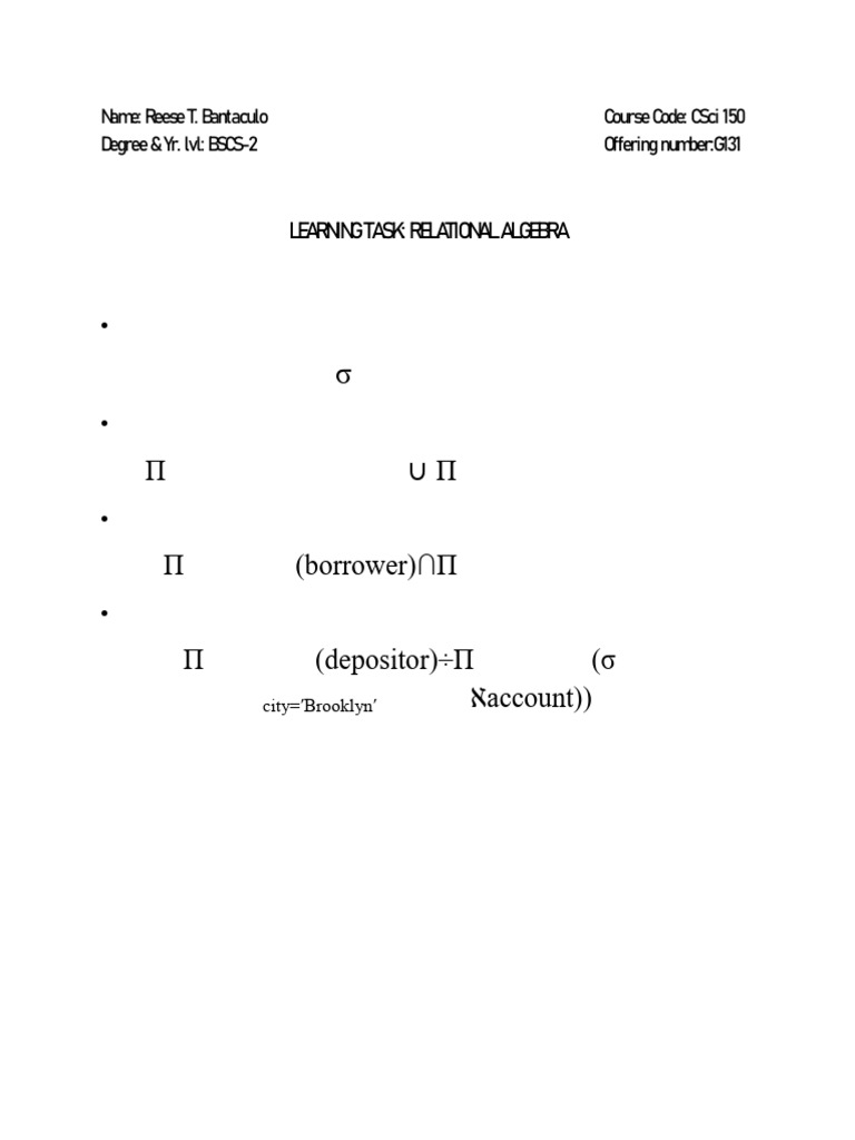 Learning Task Relational Algebra Pdf