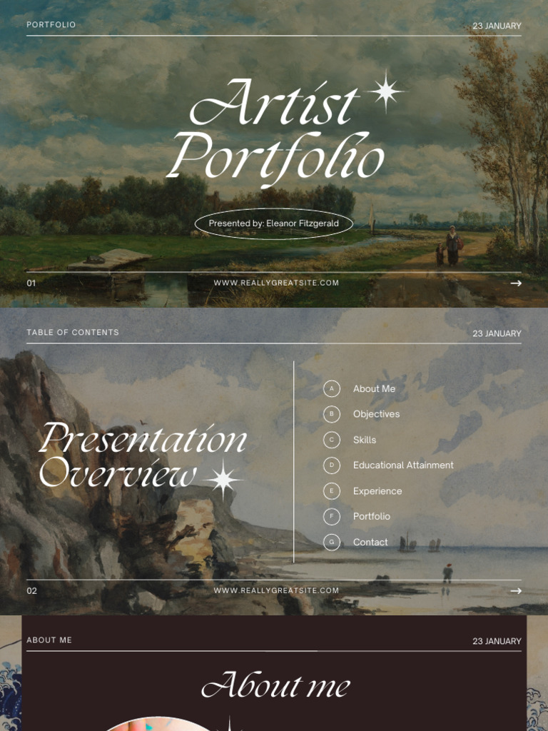 Eleanor Fitzgerald's Art Portfolio | PDF | The Arts | Paintings