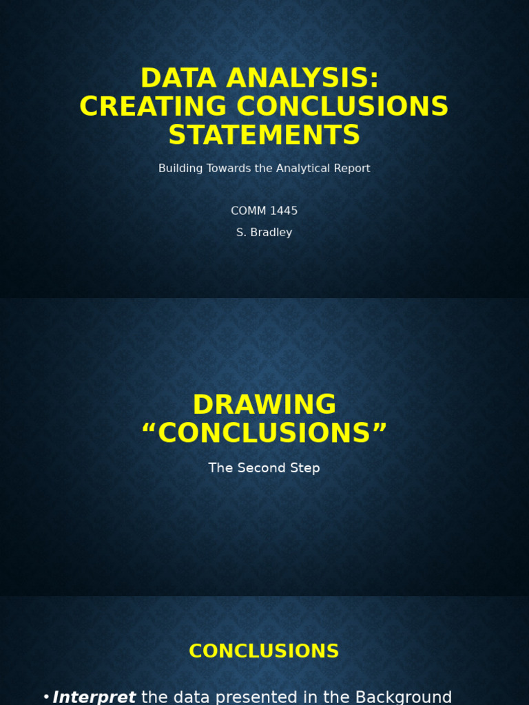 Creating Conclusions Statements - Slides Only | PDF