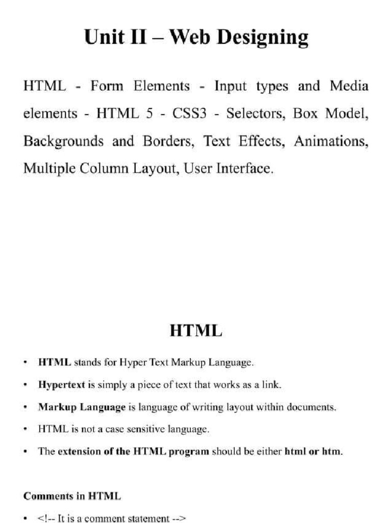 Web Essential - UNIT-2 | PDF