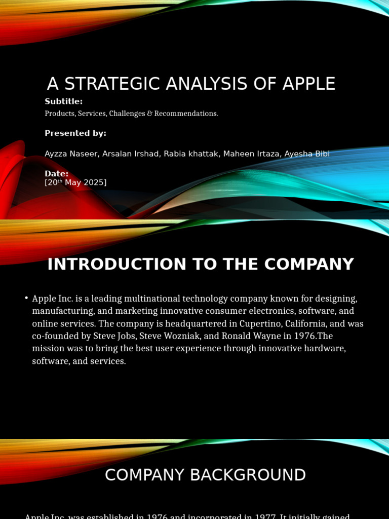 Strategic Analysis of Apple Inc. | PDF | Apple Inc. | I Cloud