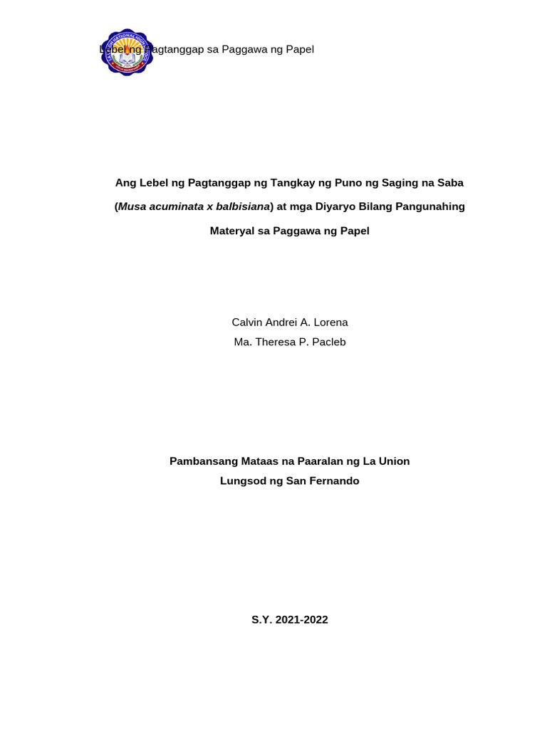 Format Sa Pananaliksik 1 2 | PDF