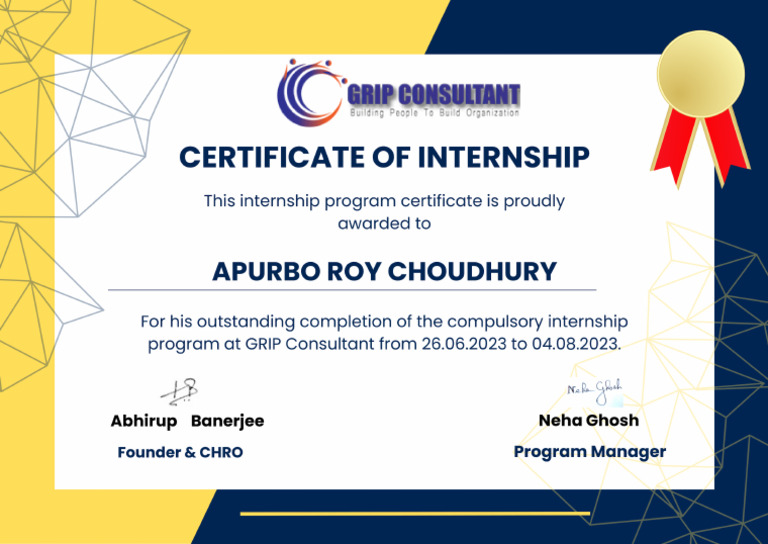 Apurbo Roy Choudhury Certificate | PDF