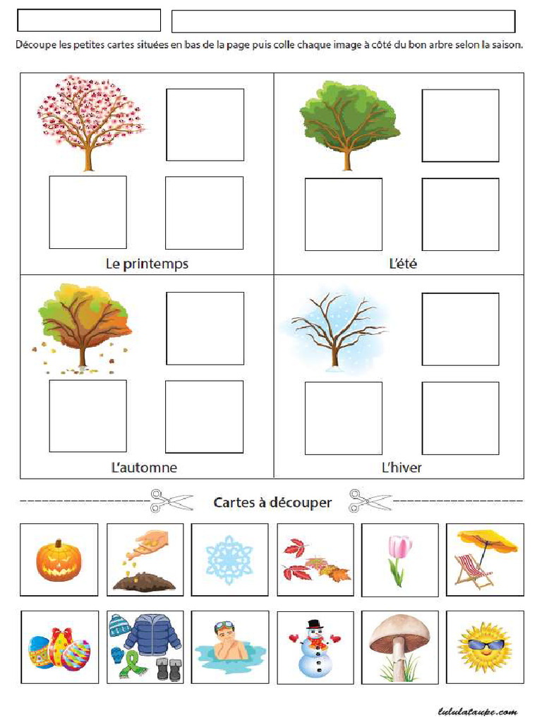 Saisons Fiches Élèves | PDF