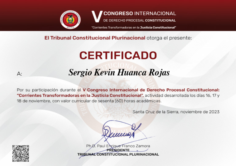 Plantilla de Certificado (5) CONSTI | PDF