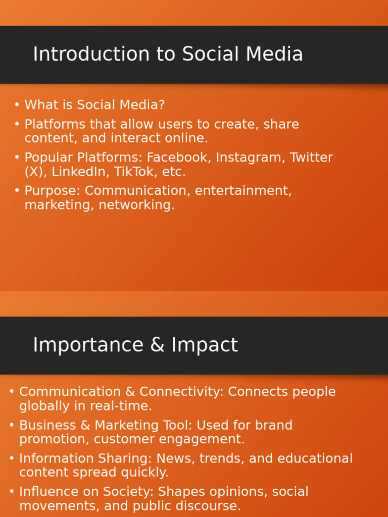 Social Media Presentation | PDF