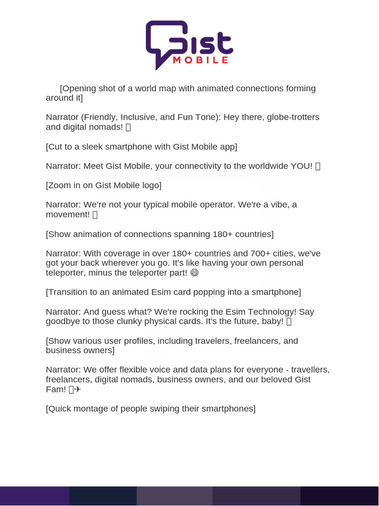 Gist Explainer Video Script Concept | PDF