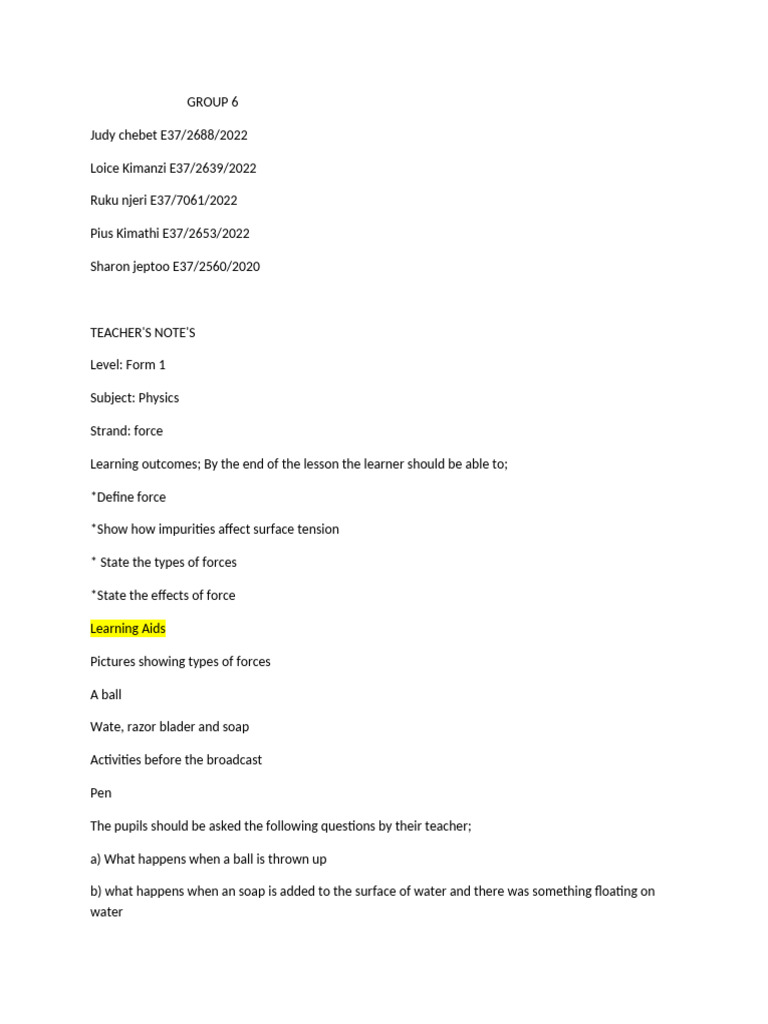 Teacher's Note'-Wps Office | PDF