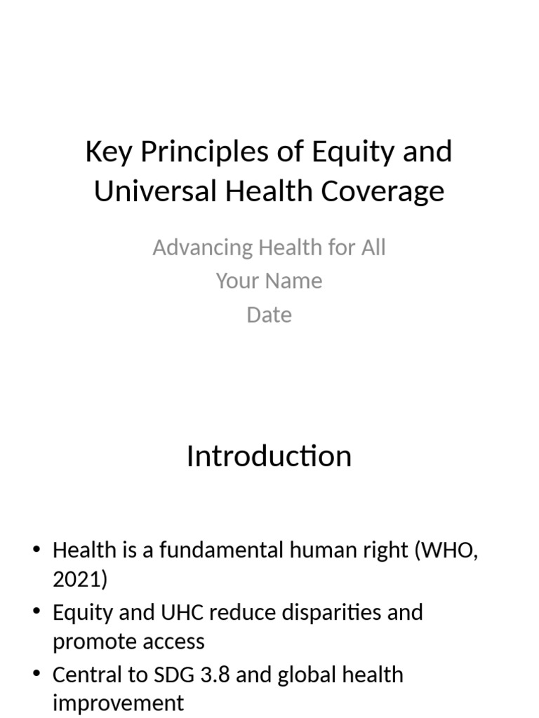 Equity and UHC Presentation | PDF