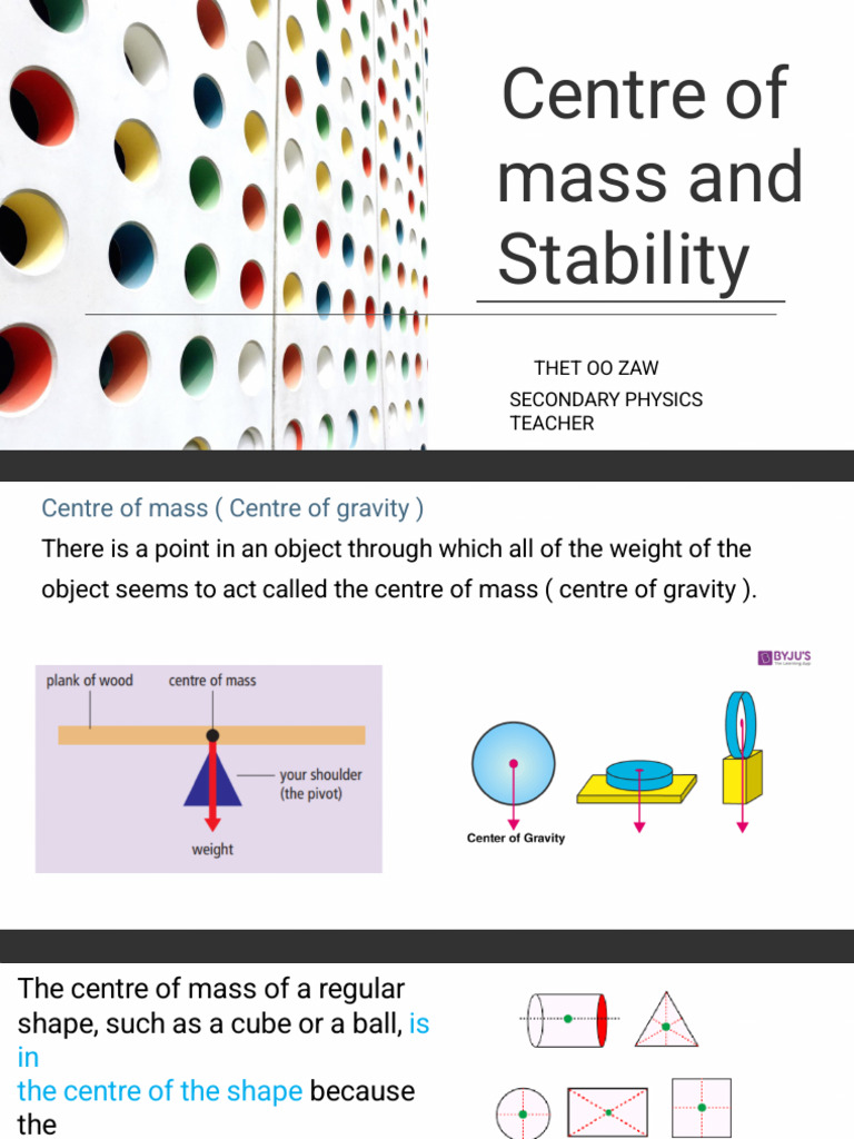 8.14 Center of Mass and Stability | PDF