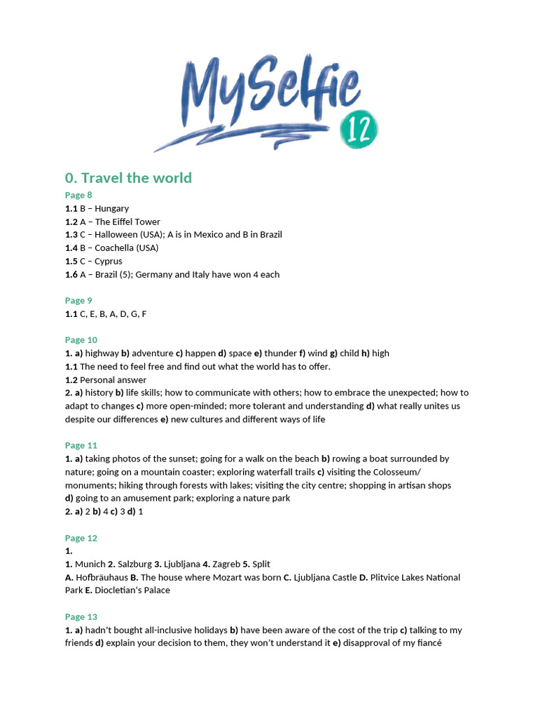 Answer Keys (Teacher's Book) | PDF