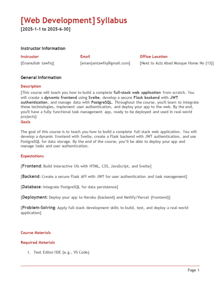 Web Development 24 Months Syllabus | PDF | Web Development | World Wide Web