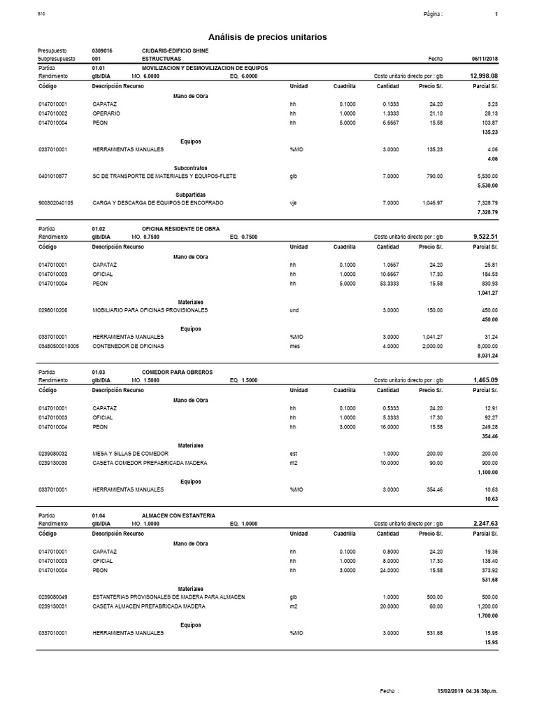 Apus Estructuras | PDF | Bienes raíces