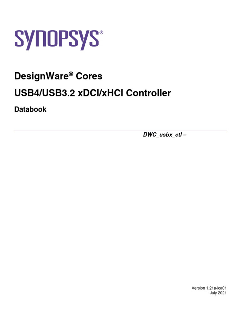 DWC Usbx CTL Databook | PDF | Usb | License