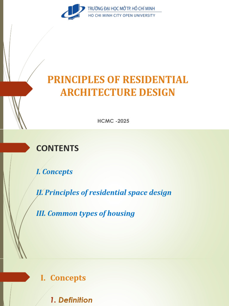 C5 - PRINCIPLES OF HOUSING DESIGN Con Ngư I Và Môi Trư NG | PDF ...