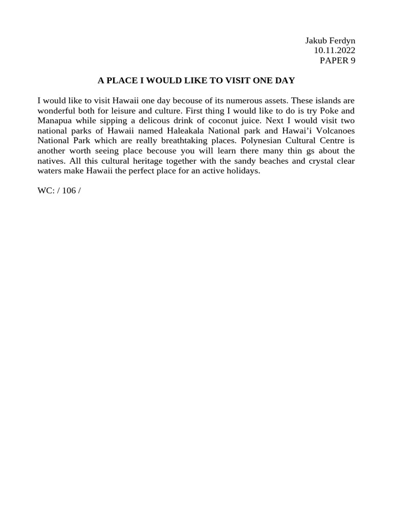 Paper 9 Place | PDF