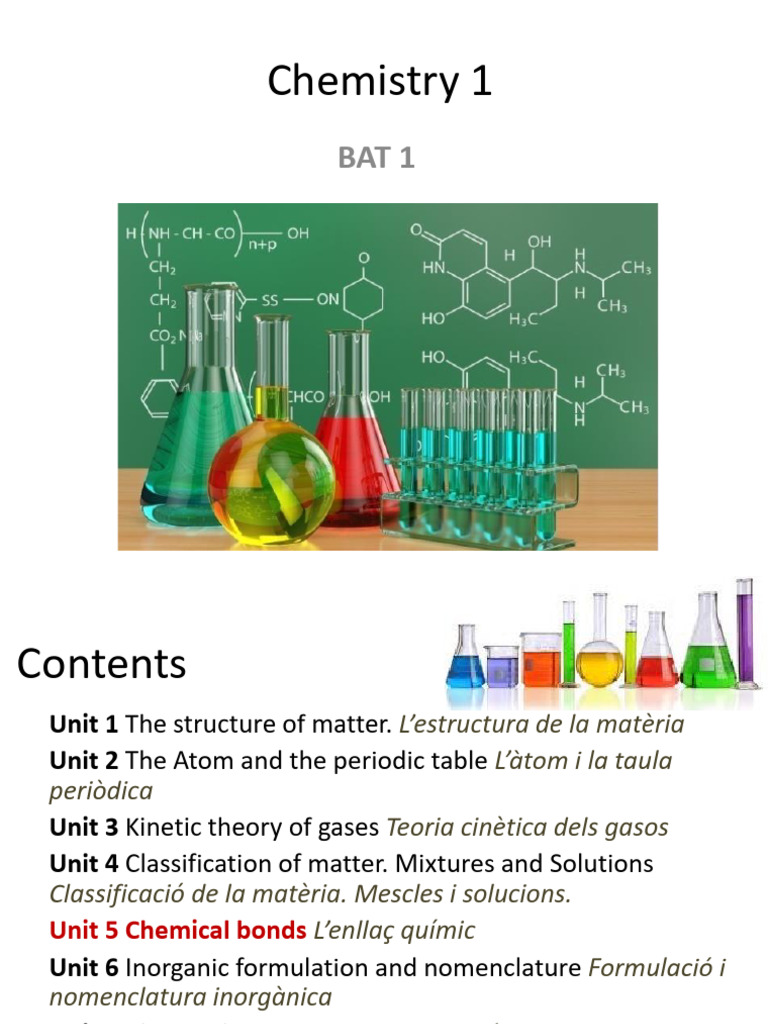 BAT Chemistry Unit 5 Chemical Bonds 2023-2024 | PDF | Chemical Bond ...