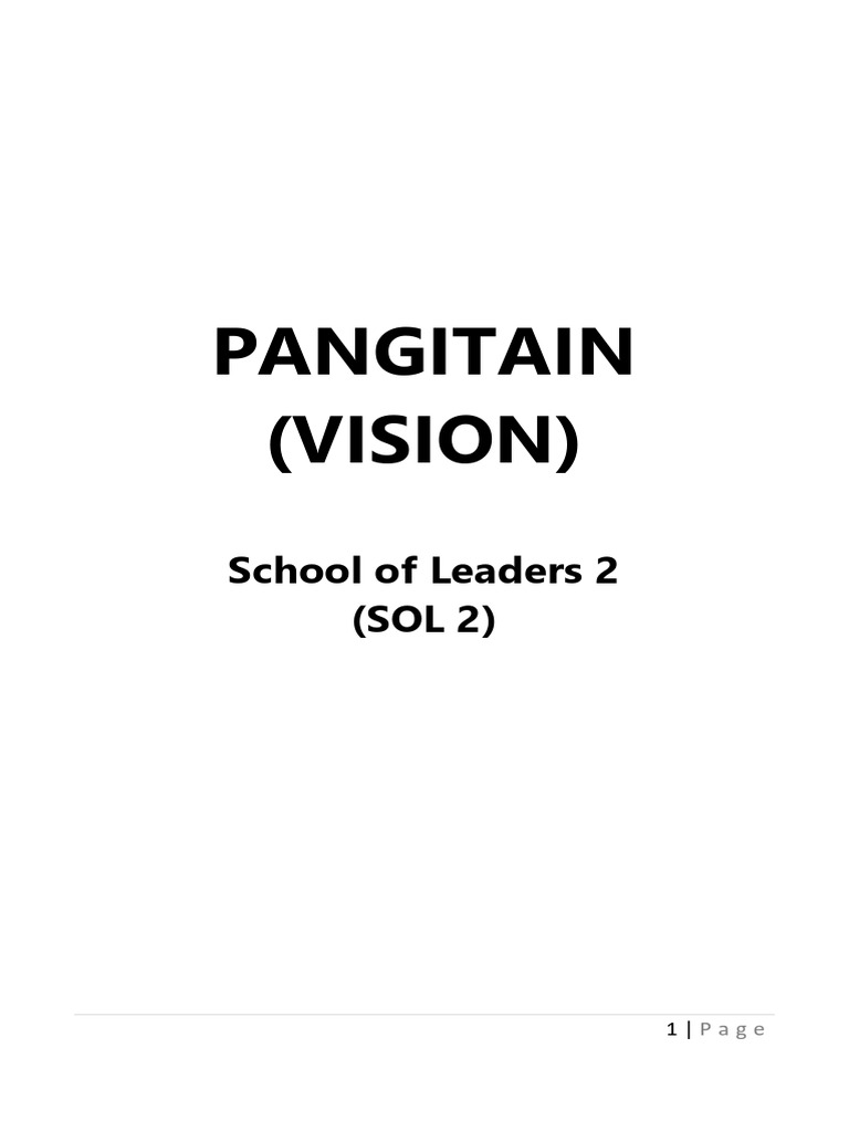 MANUAL - PANGITAIN (VISION) - IV Istruktura NG HG | PDF
