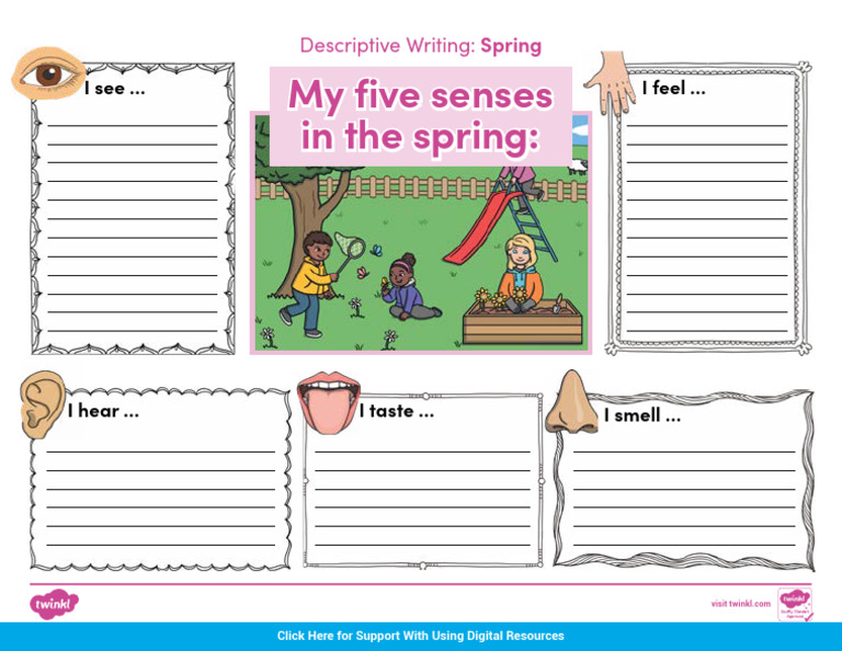 Digital Spring Descriptive Writing Activity For Special Education | PDF