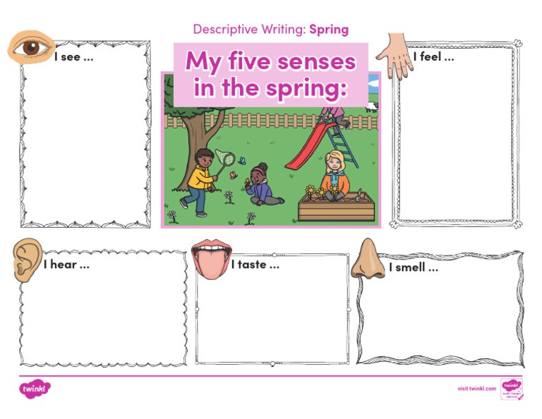 Color Spring Descriptive Writing Activity For Special Education | PDF