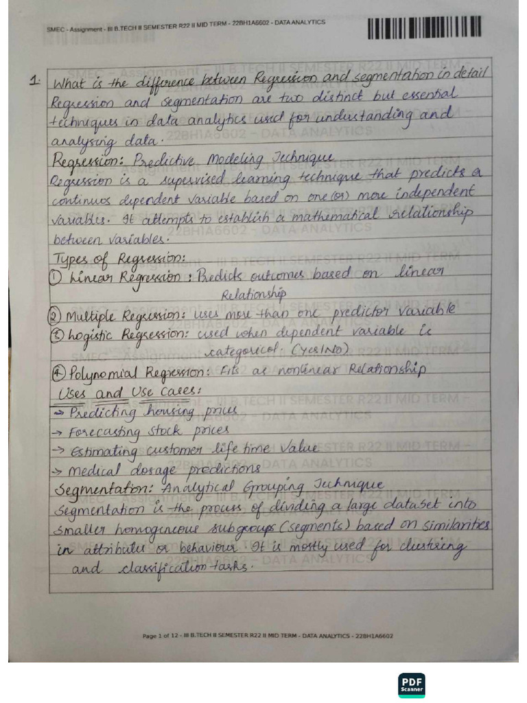 Da Assignment Dhondi - Compressed | PDF