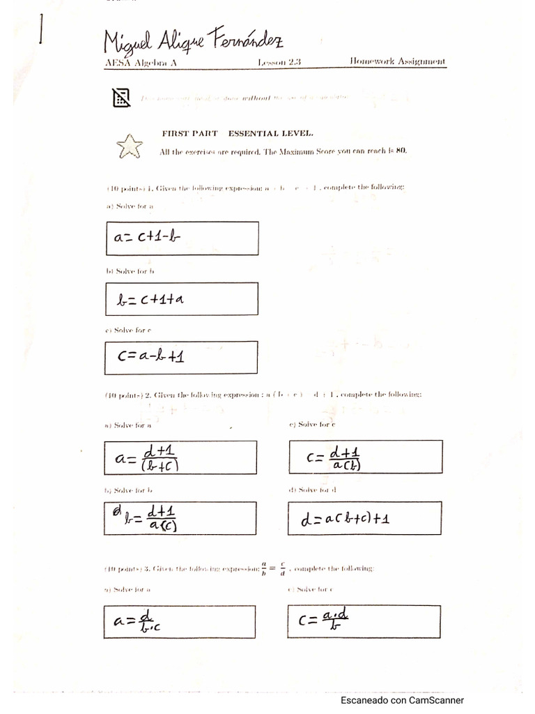 2.3 algebra (1) | PDF