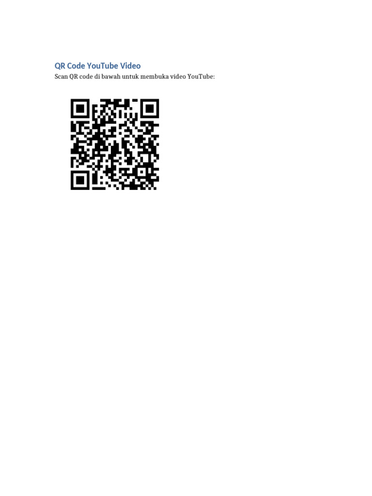 QR Code YouTube Video | PDF
