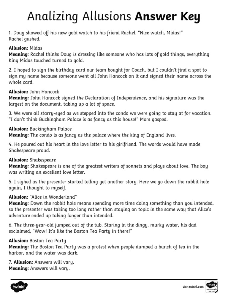 Understanding Allusions in Literature | PDF