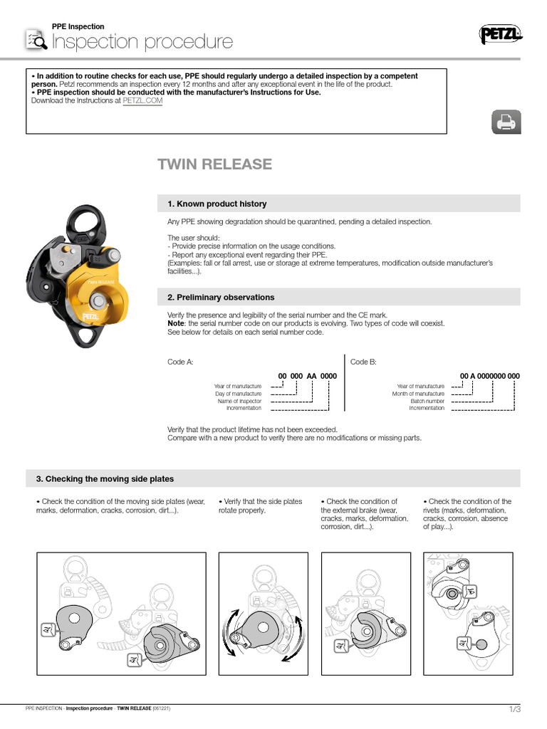 Twin Release PPE Inspection Guide | PDF